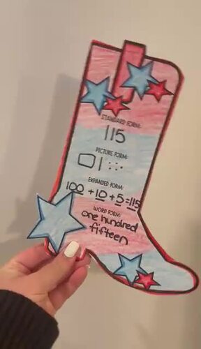 Patriotic Math Place Value Craft by The Teaching Diva Corner | TPT