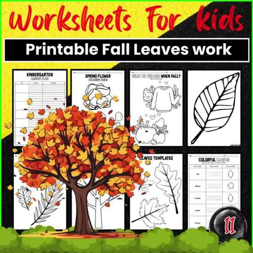Preschool Worksheets Printable Fall Leaves by Lib Anatomy school