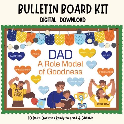 Fathers Day Bulletin Board Kit – Printable School Door Decoration