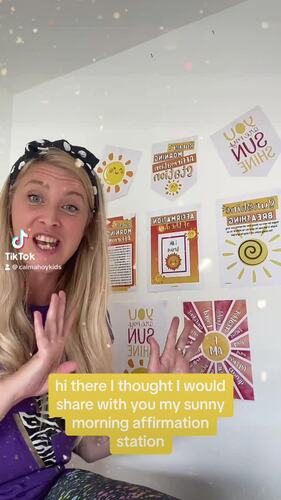 Positive Affirmation Cards for Kids and Affirmation Station | Calm Down Kit