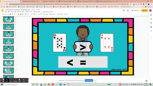 BUNDLE: Les nombres (1 à 50) Google Slides™ + 3 quiz by Mme Bock