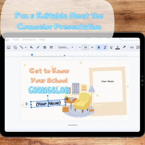 Meet the School Counselor Editable Google Slides Presentation & Handout ...