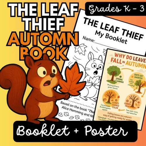 The Leaf Thief Autumn Book Activities: Fall Counting, Word Search ...