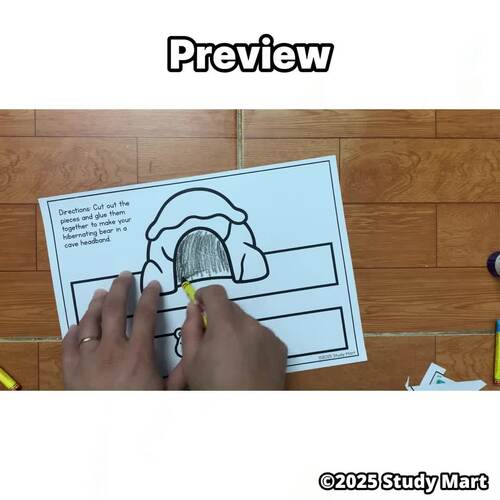 Hibernation Bear Hat/Headband Craft | Bear in a Cave Winter Craft by ...