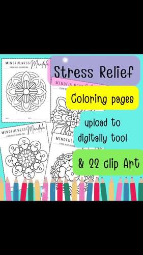 Mandala Coloring Pages,Mandala Clip Art,Stress Relief,Mindfulness ...