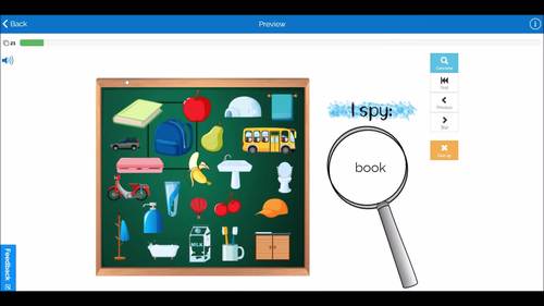 I Spy Common Objects (text) Boom Cards™ by Mau SLP | TpT