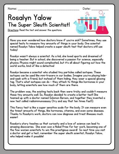 Women in STEM Reading Fluency and Comprehension Pack | Passages & Questions