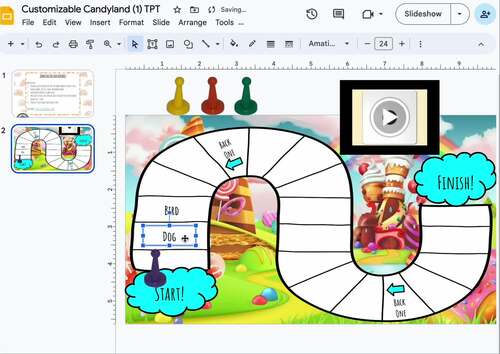 Virtual, Customizable Candyland Game (Google Slides) by Sher's Speech ...