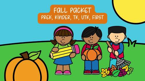 Fall Morning Work Packet September Worksheets PreK Kindergarten First ...