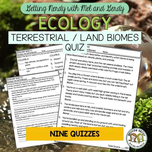 Ecology | Ecosystems | Terrestrial Land Biomes of the World | Quiz ...