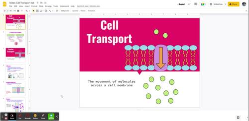 Cell Transport Slide Show & Cornell Notes for Biology by Busy Bee Biology
