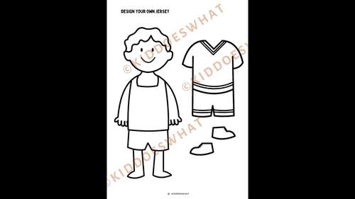 Design Your Jersey Activity - Back to School Personalized & Dress Up Craft