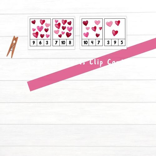 Preschool Counting Activities | Valentine Counting 1-10 |Clip Cards # ...
