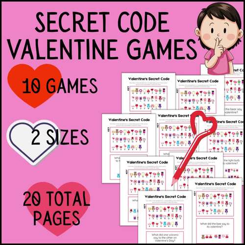 Valentine’s Day Crack the Code Game Printable | Secret Code & Hidden ...