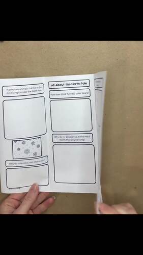 North Pole Craft Brochure Reading activity 3rd grade holiday nonfiction ...