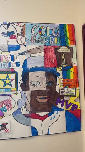 Black History Month Activity Jackie Robinson Collaborative Coloring ...