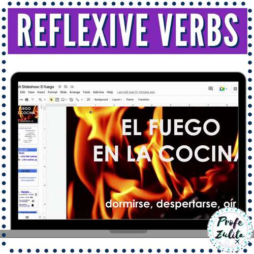 8 Day Spanish Story Unit with Reflexive Verbs Reading Practice | El Fuego
