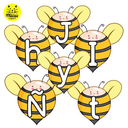 Bee Animated Letters Clip Art - Spring - Alphabet GIFs - Movable Pieces