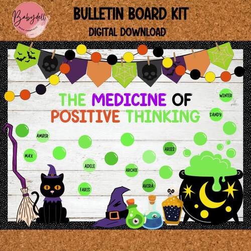 Halloween Bulletin Board Kit & Door Decor | Motivational Positive ...