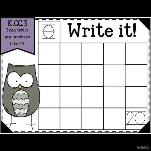 Write-and-Wipe Math Mats | Trace, Form & Write Numbers 0–20 for K–1