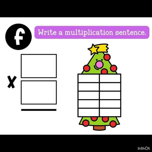 Christmas Themed Multiplication Arrays Mixed Facts Task Cards | TPT