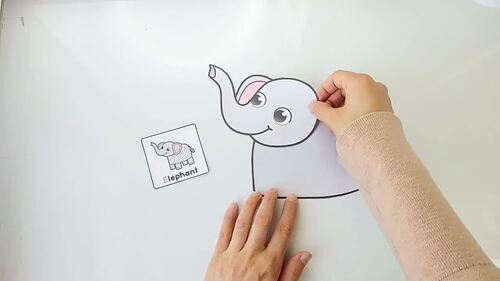 Elephant Craft Letter E Safari Animals Coloring Tracing Cut and Paste ...