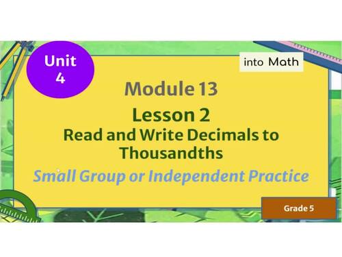 HMH Into Math, Grade 5, Module 13 Bundle (Lessons 1-4) by Annie's ...