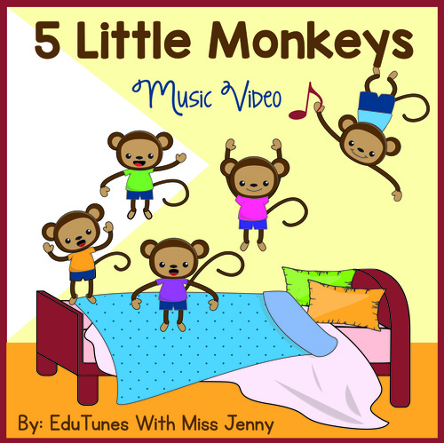 Five Little Monkeys Music Video by EduTunes With Miss Jenny | TPT