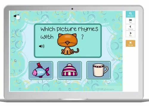 CVC Words: Rhyming Pictures (BOOM CARDS) by Living and Loving Primary
