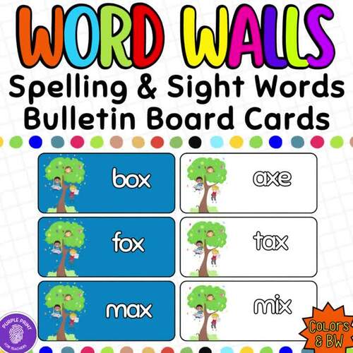 Letter X Spelling and Sight Words Word Wall Bulletin Board Kit Pretty ...