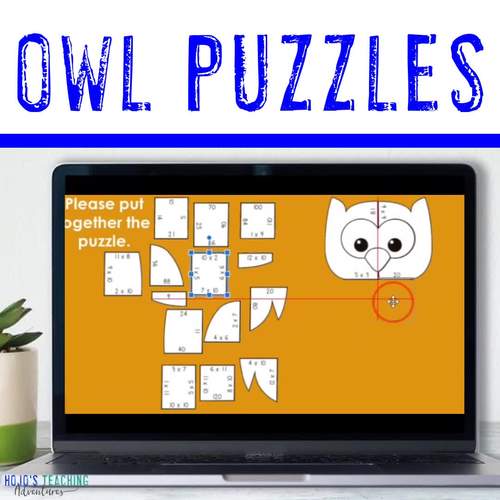 DIVISION Owl Math Activities: Halloween Center Game Puzzle Worksheet ...