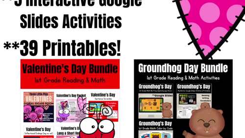 1st Grade February Valentine/Groundhog Day Bundle |Google Slides ...