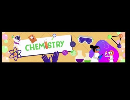 Chemistry Animated Google Classroom Banners | 6 VIRTUAL GOOGLE BANNERS