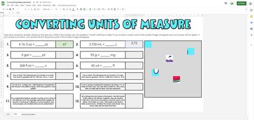 Converting Units of Measurement Digital Mystery Puzzle Pixel Art | 5.MD.1