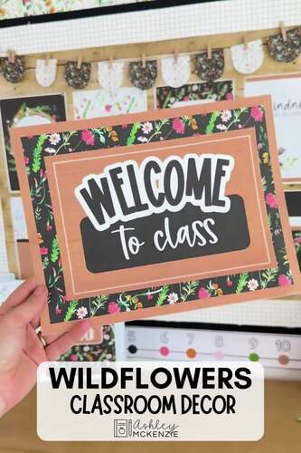 Wildflowers Classroom Decor Bundle Back to School | Calm Colors ...