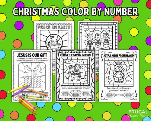 Christian Christmas Coloring Pages, Kids Holiday Coloring Activity ...
