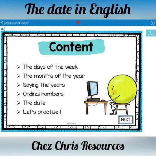 Saying dates in English with Boom™ Cards by Chez Chris | TPT
