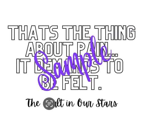 The Fault in Our Stars by John Green Quote Coloring Pages | PDF easily ...