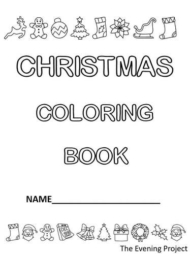 Christmas tracing and coloring book for K+ and Special Education/ 31 pages