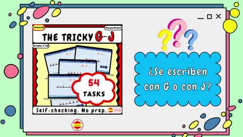 Spanish spelling letters G and J no prep digital activity Ortografía de ...