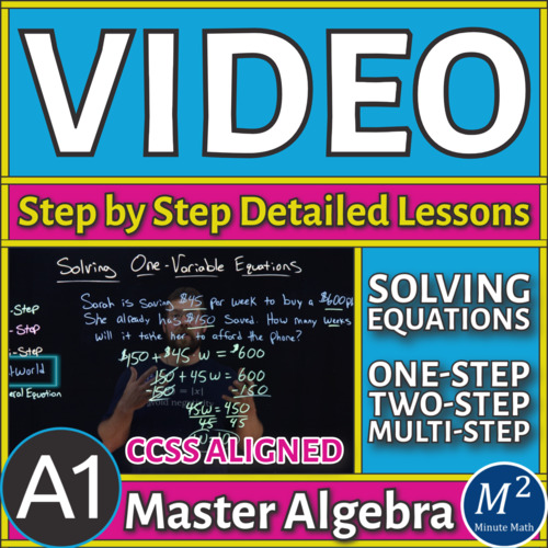 Solving Equations Video Lesson – Step-by-Step Algebra Practice by ...