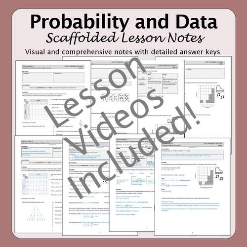 BC Math 8 Probability & Data Resources: Guided Notes, Practice, Quizzes ...