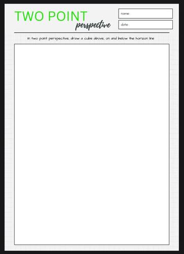 Two Point Perspective Cube Drawing & 3D Name Design by ArtRoots | TPT