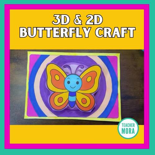 2D & 3D Butterfly Craft with Sunglasses | Spring Craft Activity ...
