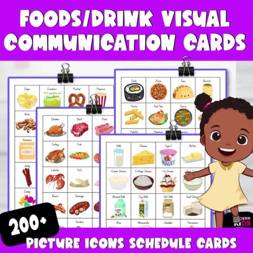 Foods/Drink Visual Communication Cards For Autism by ModernKids ...