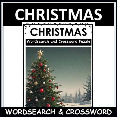 Christmas Word Search & Crossword | Puzzles | Middle School | December