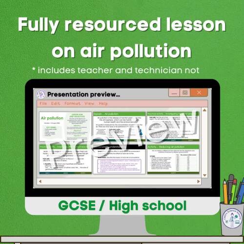 Air pollution by CMGs Science lessons | TPT