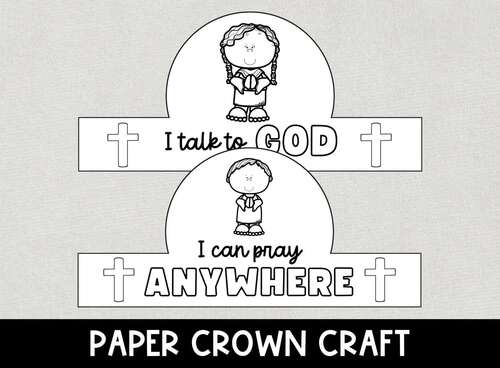 Prayer Crown Craft for Sunday School Bible Lesson by Aprilmakesprintable
