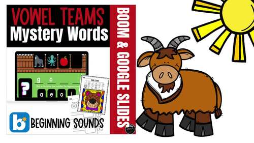 Beginning Sounds Review, Vowel Team Words Practice, Digital Game ...