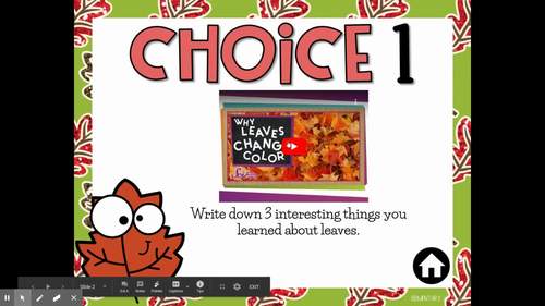 DIGITAL Fall Choice Board - Distance Learning by Elementary at HEART